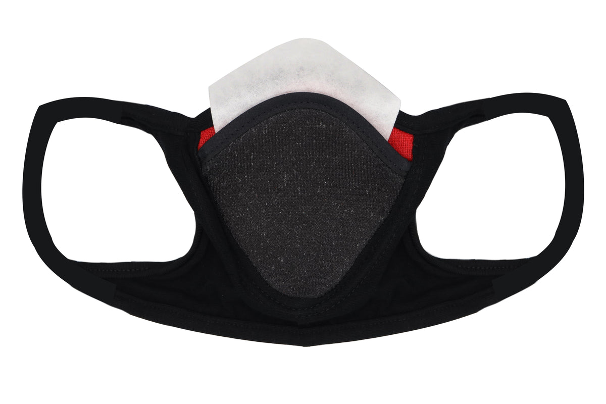 Red Sequin & Lycra Face Mask With Filter – True PPE